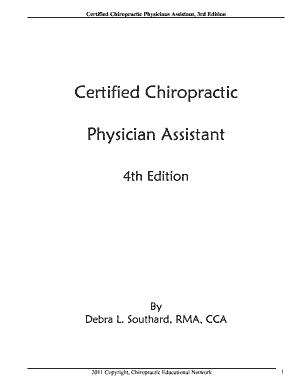 Fillable Online Certified Chiropractic Physician Assistant ...