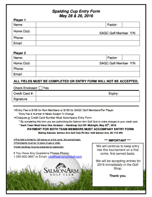 Fillable Online salmonarmgolf Spalding Cup Entry Form - salmonarmgolf ...