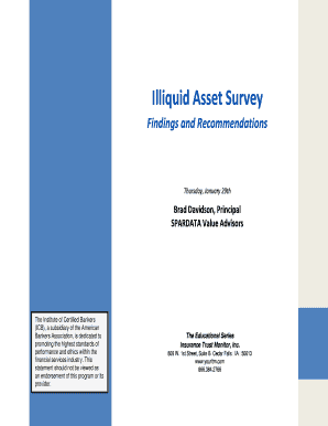 Fillable Online Illiquid Asset Survey Findings and Recommendations Fax ...