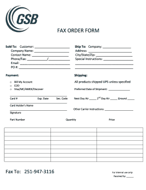 Fillable Online FAX ORDER FORM - crcsealscom Fax Email Print - pdfFiller
