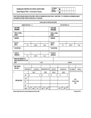 Fillable Online MARRIAGE CERTIFICATE APPLICATION FORM ACCESSION M FILE ...