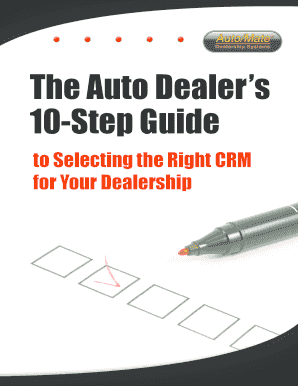 Fillable Online The Auto Dealer's 10-Step Guide - Auto/Mate Dealership ...
