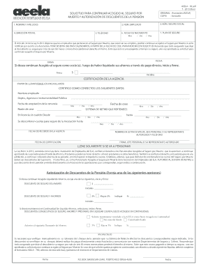 Completable En línea (7-2013 Rev) Solicitud para Continuar Acogido al ...