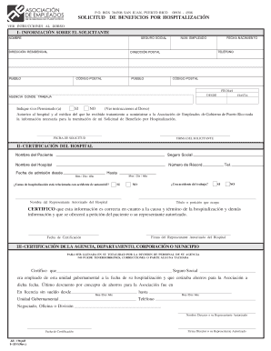 Fillable Online AEELA - 176 8-2005 Rev Solicitud de Beneficio por ...