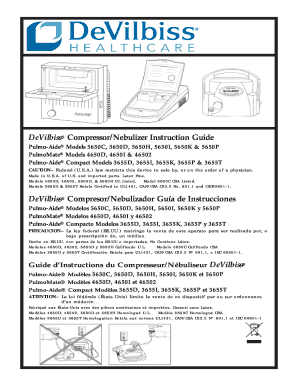 Fillable Online DeVilbiss Compressor/Nebulizer Instruction Guide ...