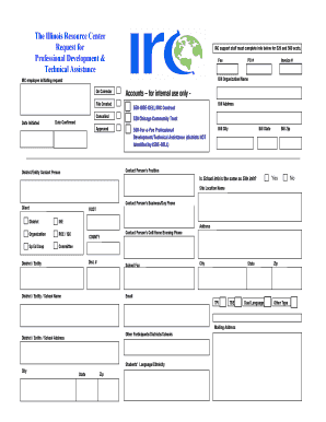 Fillable Online irc2 thecenterweb Assistance Request Form - Illinois Resource Center Fax Email ...