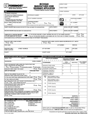 Fillable Online Michigan Owner Occupied Manufactured Home Application ...