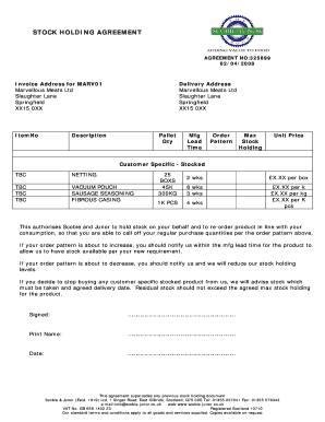 Fillable Online STOCK HOLDING AGREEMENT Fax Email Print - pdfFiller