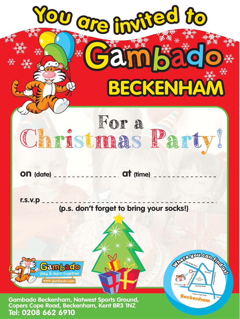 Fillable Online Gambado Beckenham, Natwest Sports Ground, Copers Cope ...