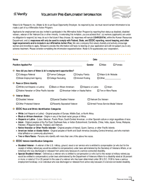 Fillable Online Voluntary Pre-Employment Self-Identification (pdf ...