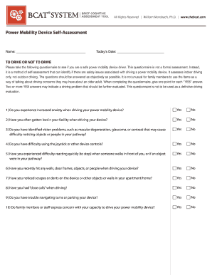 Fillable Online Download the Power Mobility Device Self-Assessment ...