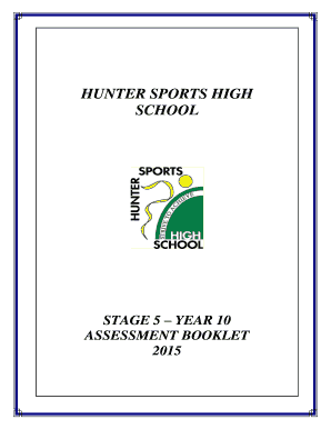 Fillable Online hunterspt-h schools nsw edu HUNTER SPORTS HIGH ...