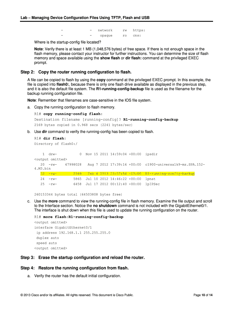 Fillable Online Learn Acadnet Lab Managing Device Configuration Files