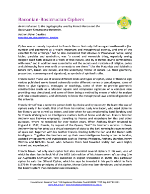 Fillable Online Baconian-Rosicrucian Ciphers Fax Email Print - pdfFiller
