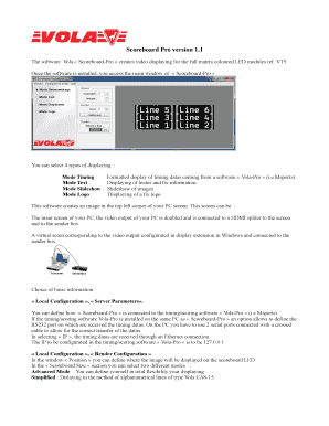 Fillable Online Scoreboard Pro version 1 Fax Email Print - pdfFiller