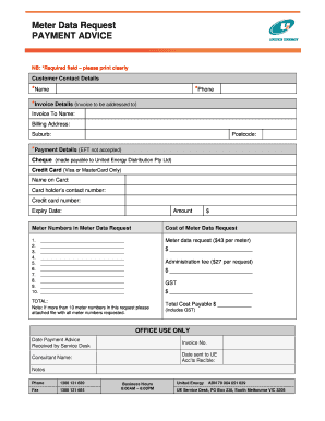 Fillable Online Payment advice form - United Energy Fax Email Print ...