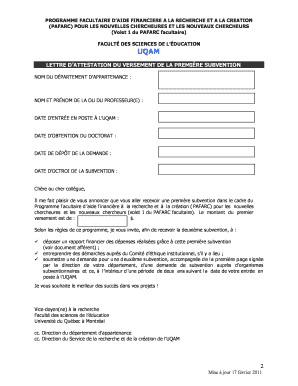 Fillable Online education uqam Facult des sciences de l' ducation ...