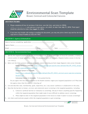 Fillable Online colorado Environmental scan report template - Colorado ...