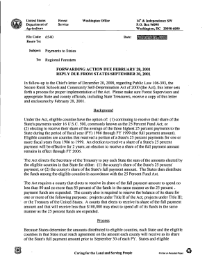 Fillable Online fs usda Implementing PL 106-393 - US Forest Service ...
