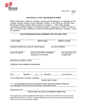 Fillable Online buildinboston CHAPTER 6 172H CORI REQUEST FORM ...