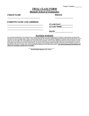 Fillable Online Trial Form 1x - bharpethgymbbcomb Fax Email Print ...