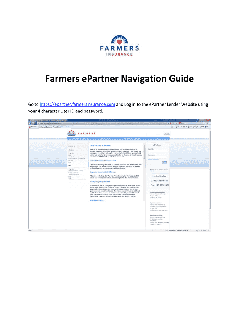 Farmers Epartner Navigation Guide - Fill Online, Printable, Fillable ...