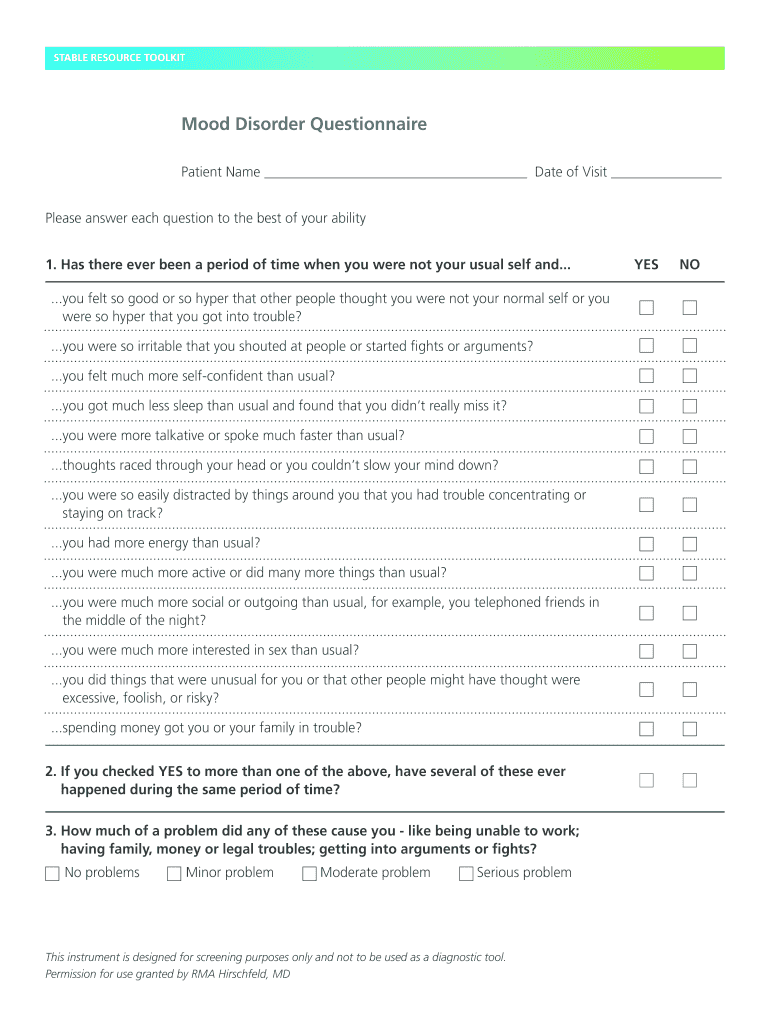 Fillable Online Www Genesiscounselingcenter Com Mood Questionaire Pdf ...