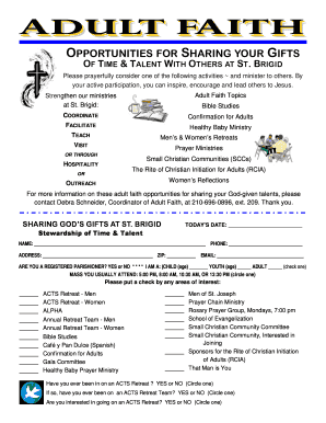 Fillable Online stbrigidcc Flyer-Ministry Fair-Faith Formation-Adult ...