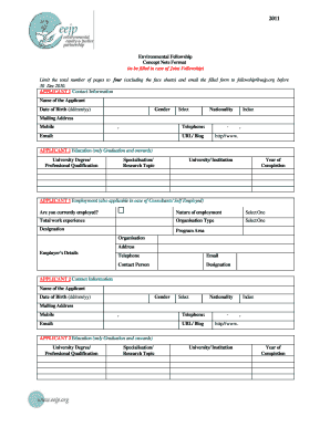 Fillable Online eejp EF Joint ApplicationForm Print - bEEJPb - eejp Fax ...