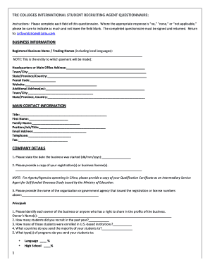 Fillable Online TRC Agent Application Form.docx Fax Email Print - pdfFiller