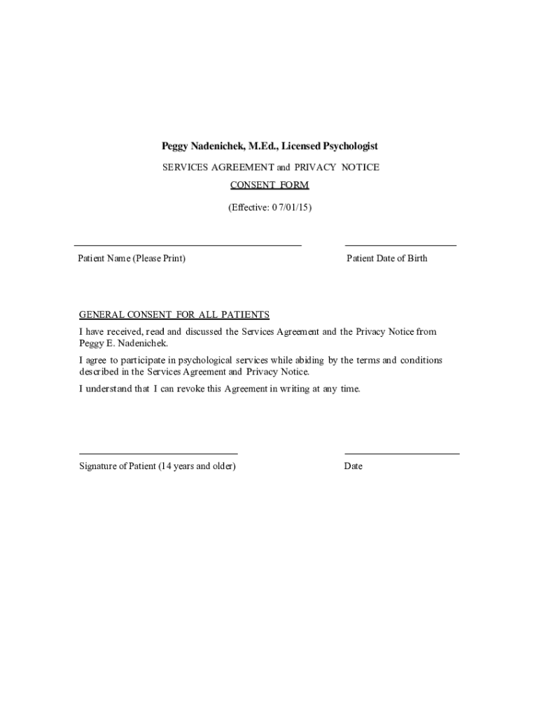 Fillable Online Peggy's Consent Form.doc Fax Email Print - pdfFiller