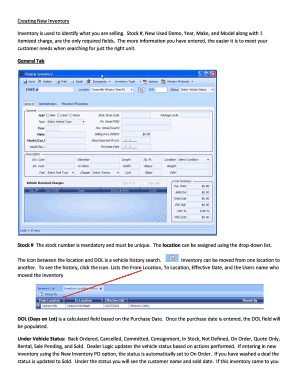 Fillable Online Creating New Inventory Inventory is used to identify ...