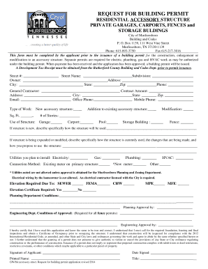 Fillable Online RESIDENTIAL ACCESSORY STRUCTURE Fax Email Print - pdfFiller