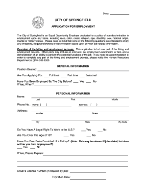 Fillable Online springfield-tn CITY OF SPRINGFIELD - Springfield, TN ...