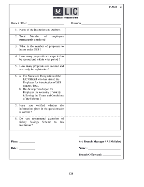 Fillable Online Sss introduction - report by sbm/abm(s) - PuneLicAgents ...