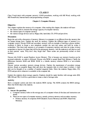 Fillable Online exploringit CLASS 5 Class 5 book deals with computer ...