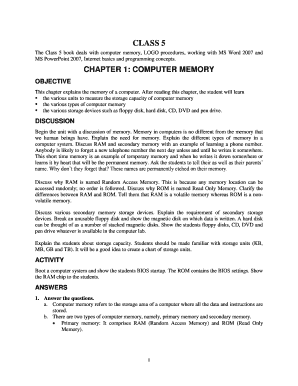 Fillable Online exploringit CHAPTER 1: COMPUTER MEMORY OBJECTIVE This ...