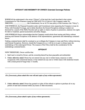 Fillable Online OWNERS AFFIDAVIT REVDOC Fax Email Print - pdfFiller