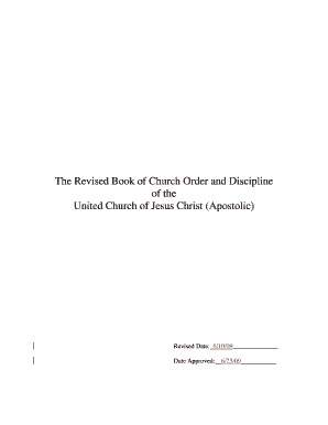 Fillable Online ucjcconvocation The Revised Book of Church Order and ...