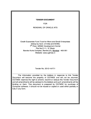 Fillable Online RfP for Renewal of Oracle ATS 2013-14 Fax Email Print ...