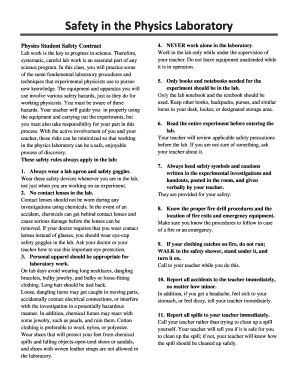 Fillable Online Safety in the Physics Laboratory Fax Email Print - pdfFiller
