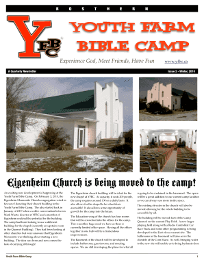 Fillable Online ROSTHERN Youth Farm Bible Camp - byfbcbbcab Fax Email ...