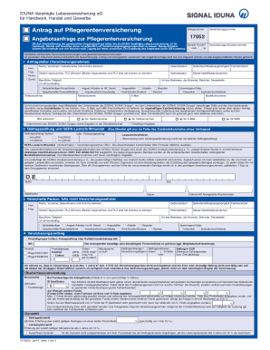 Fillable Online Antrag auf Pflegerentenversicherung - SIGNAL IDUNA ...