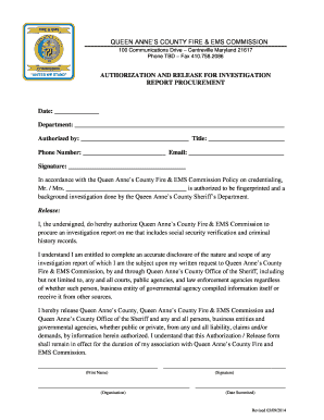 Fillable Online qacfec AUTHORIZATION AND RELEASE FOR INVESTIGATION ...