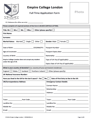 Fillable Online ecl Empire College London App Form - beclbbacb Fax ...