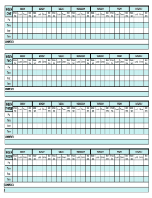 Fillable Online Glucose Monitoring Form Diabetes Management Fax Email ...