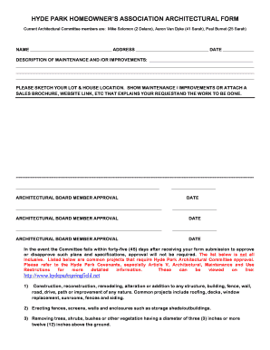 Fillable Online hydeparkspringfield HYDE PARK HOMEOWNERS ASSOCIATION ...