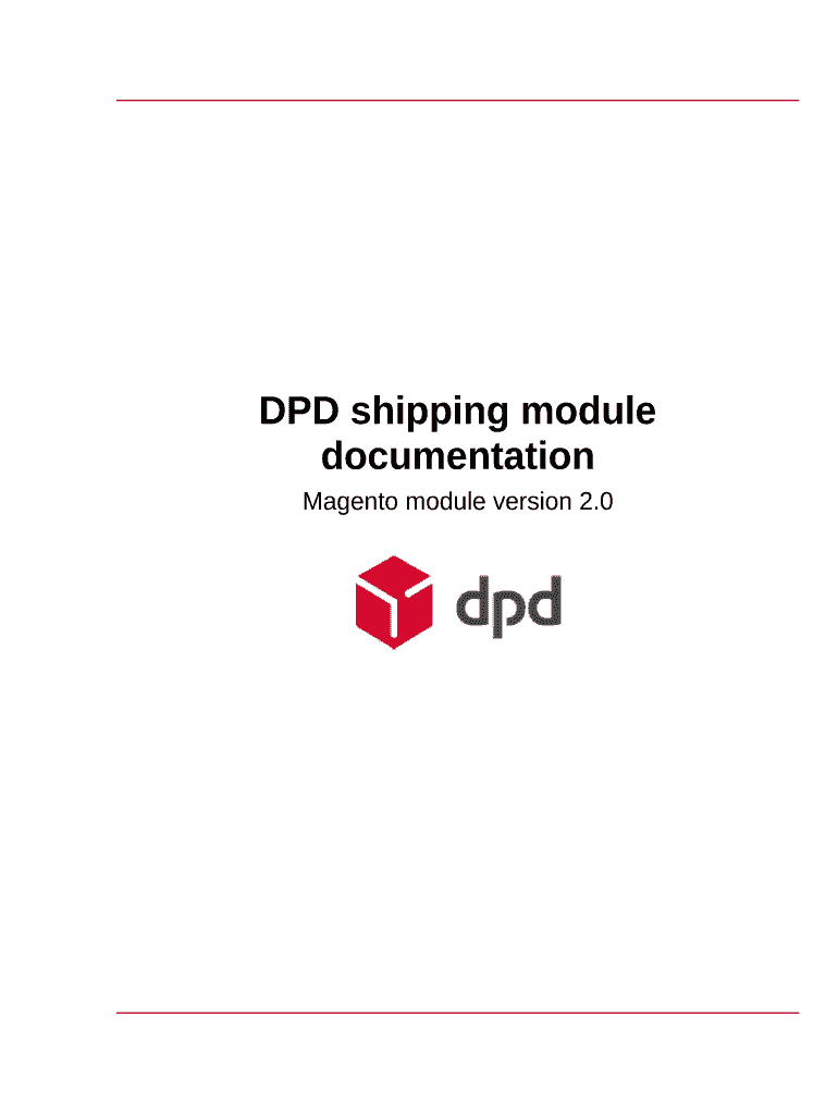 Fillable Online DPD shipping module documentation Fax Email Print ...