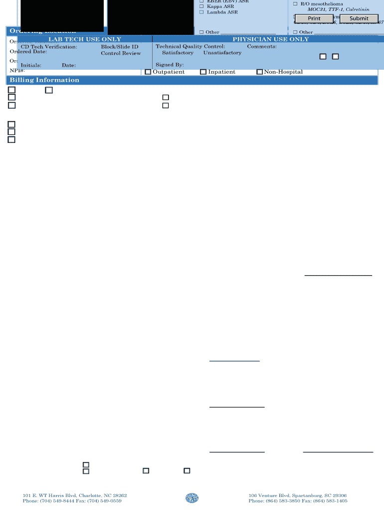 Fillable Online celligent Ancillary Testing Requisition Form FCDH ...