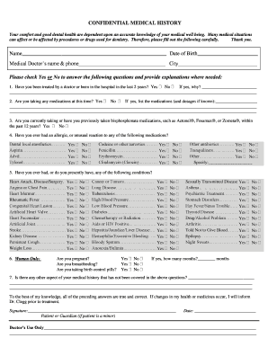 Fillable Online Name Date of Birth Medical Doctors name amp phone City Fax Email Print - pdfFiller